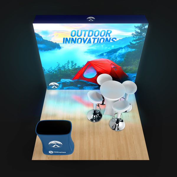 10 ft Trade Show Backlit Display Light Wall, 10'x8', Trade Show Lightb ...