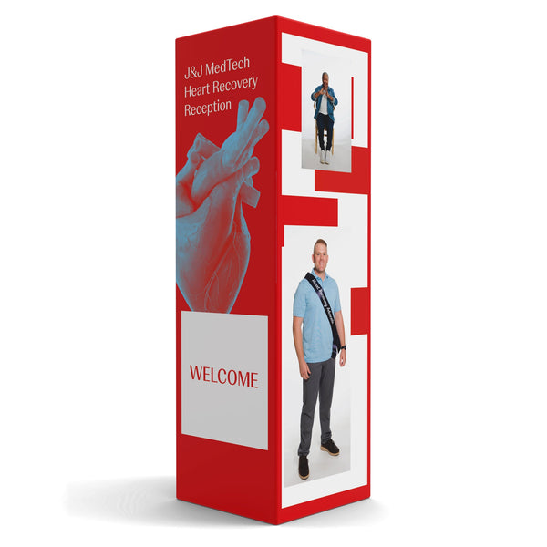 10 ft Trade Show Display Backlit Tower, 3ft x 3ft x 10ft, Square Trade ...