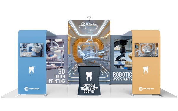 20x10 Pro Booth 17 - Arch and Modular Backdrop Standard Booth Package ...