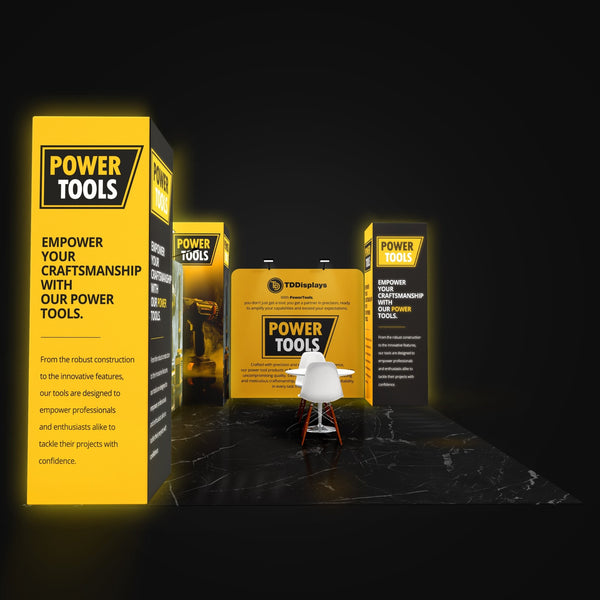 20x10 Pro Booth 3 - Peninsula Trade Show Display Package with 10 foot ...