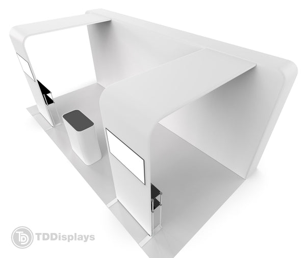 20x10 Pro Booth 18 - Inline Arches LED Backlit Standard Booth with 2 A ...