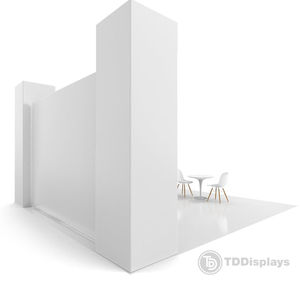 20x20 Pro Booth 5 - Tension Fabric Trade Show Booth 10 Feet Tall Walls ...