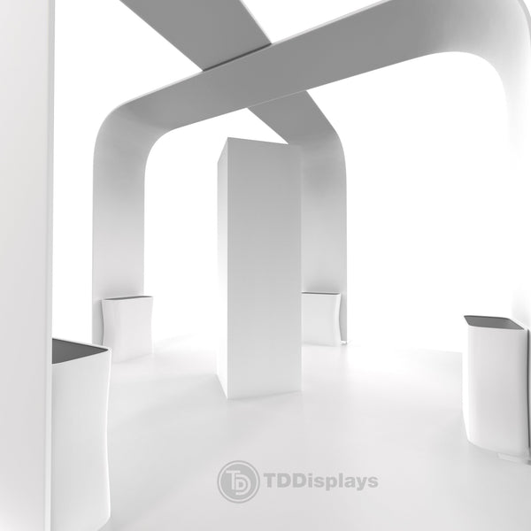 20x20 Pro Booth 7 - Exhibit Display 13 Feet High Arches, Luminous 10 F ...
