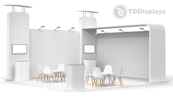 20x20 Pro-Package C - Large Archway Tower Back Wall Backdrop Trade Sho ...