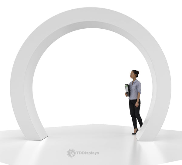Trade Show Rectangular Semi-Circle Archway - 12x10 Standing Ring Banne ...