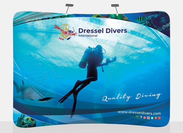 10 foot Curved EZ-Zip Fabric Display – TDDisplays